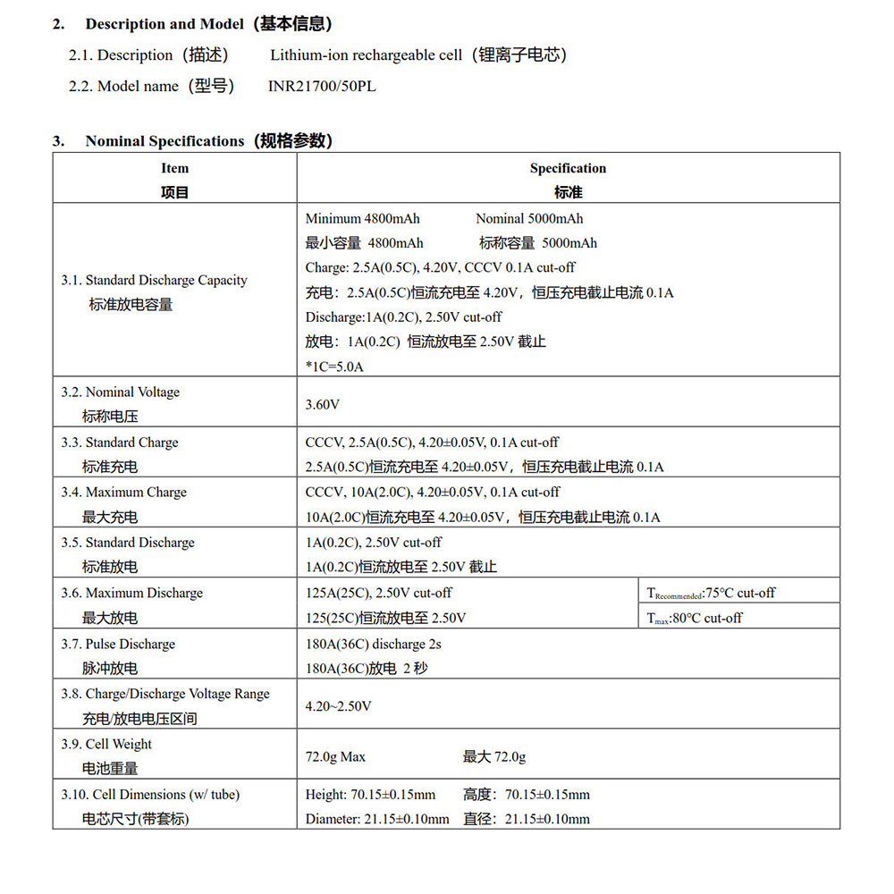 EVE INR21700 50PL Battery Packs for Industrial & Military Drones ...